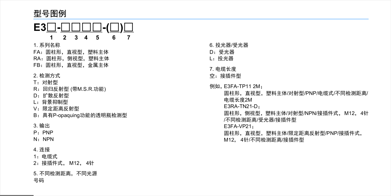 欧姆龙(OMRON) 光电传感器/光电开关 E3FB系列 扩散反射型 E3FB-DP11 2M-嘉立创FA商城