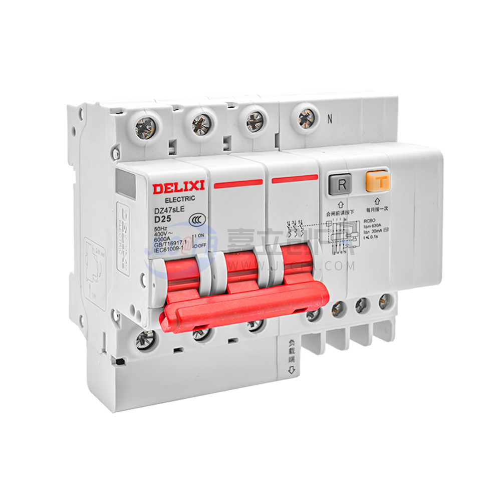 小型漏电保护断路器 德力西 DZ47sLE系列 3P/3P+N/4P-嘉立创FA商城