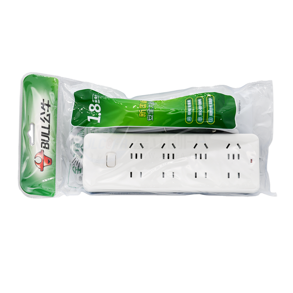 公牛BULL 插线板 GN-403 全长1.8米8位总控开关-嘉立创FA商城