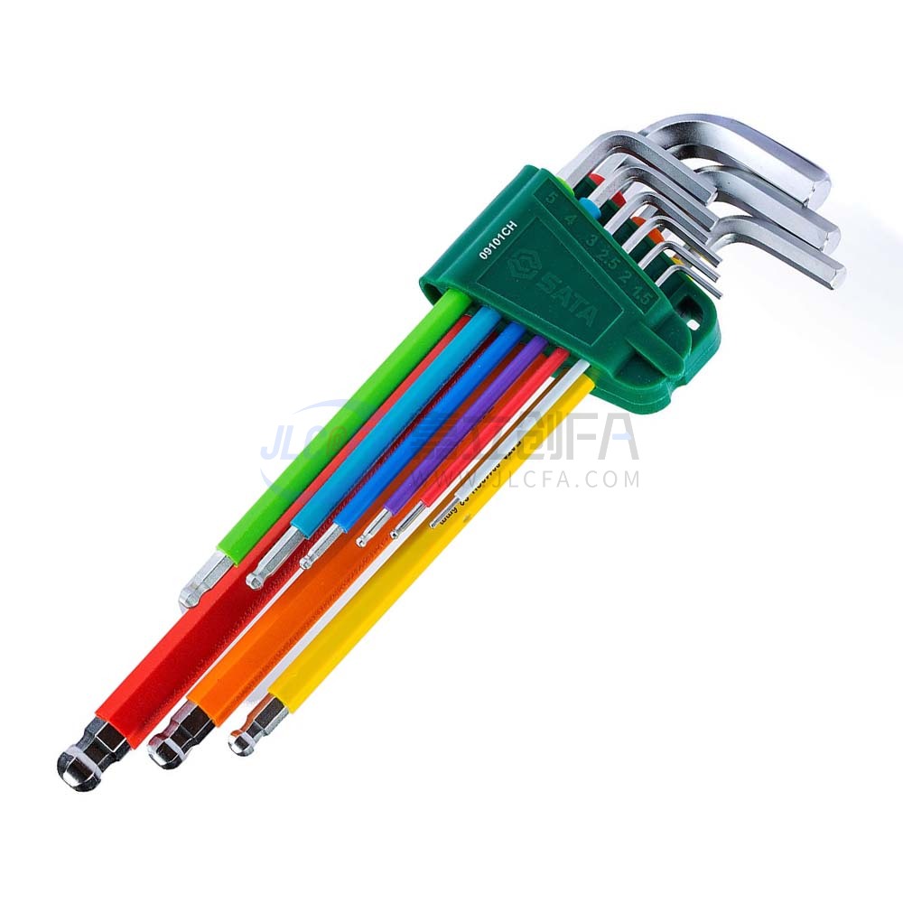 世达 彩虹系列9件特长球头内六角扳手组套-嘉立创FA商城